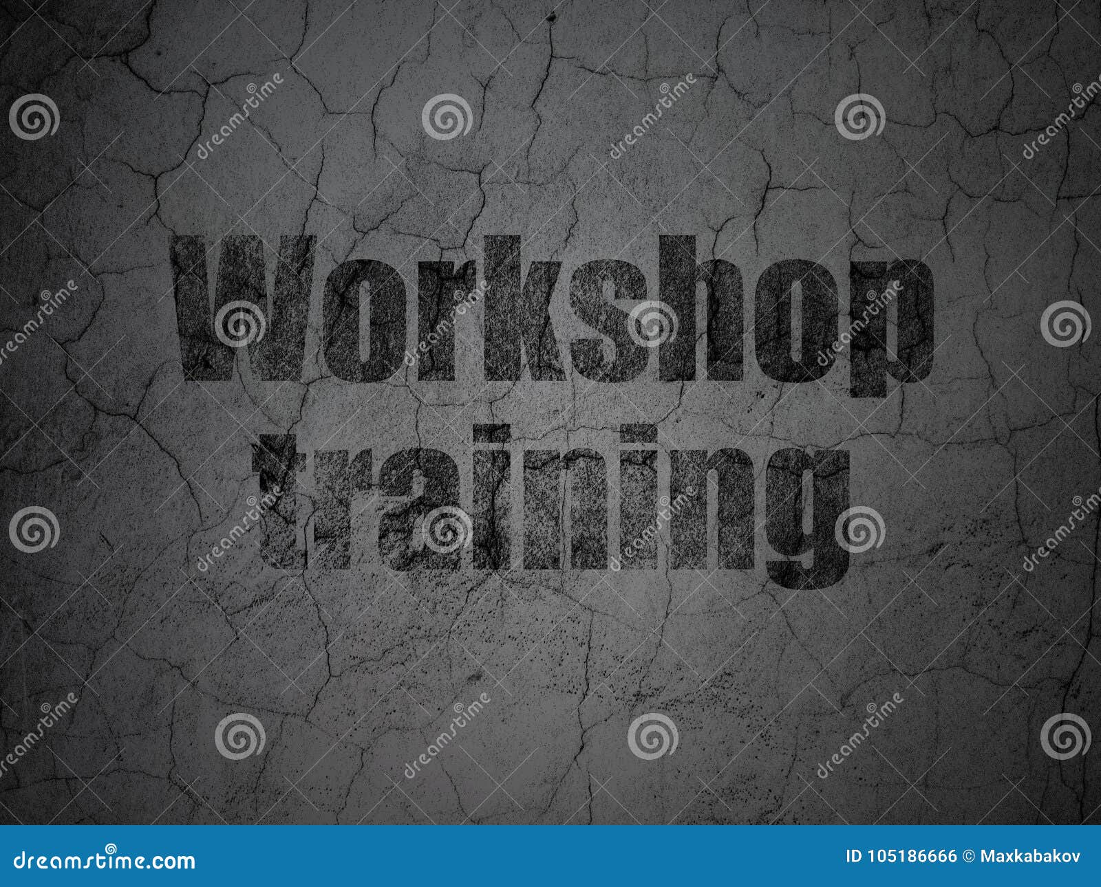 Learning Concept: Workshop Training on Grunge Wall Background Stock ...