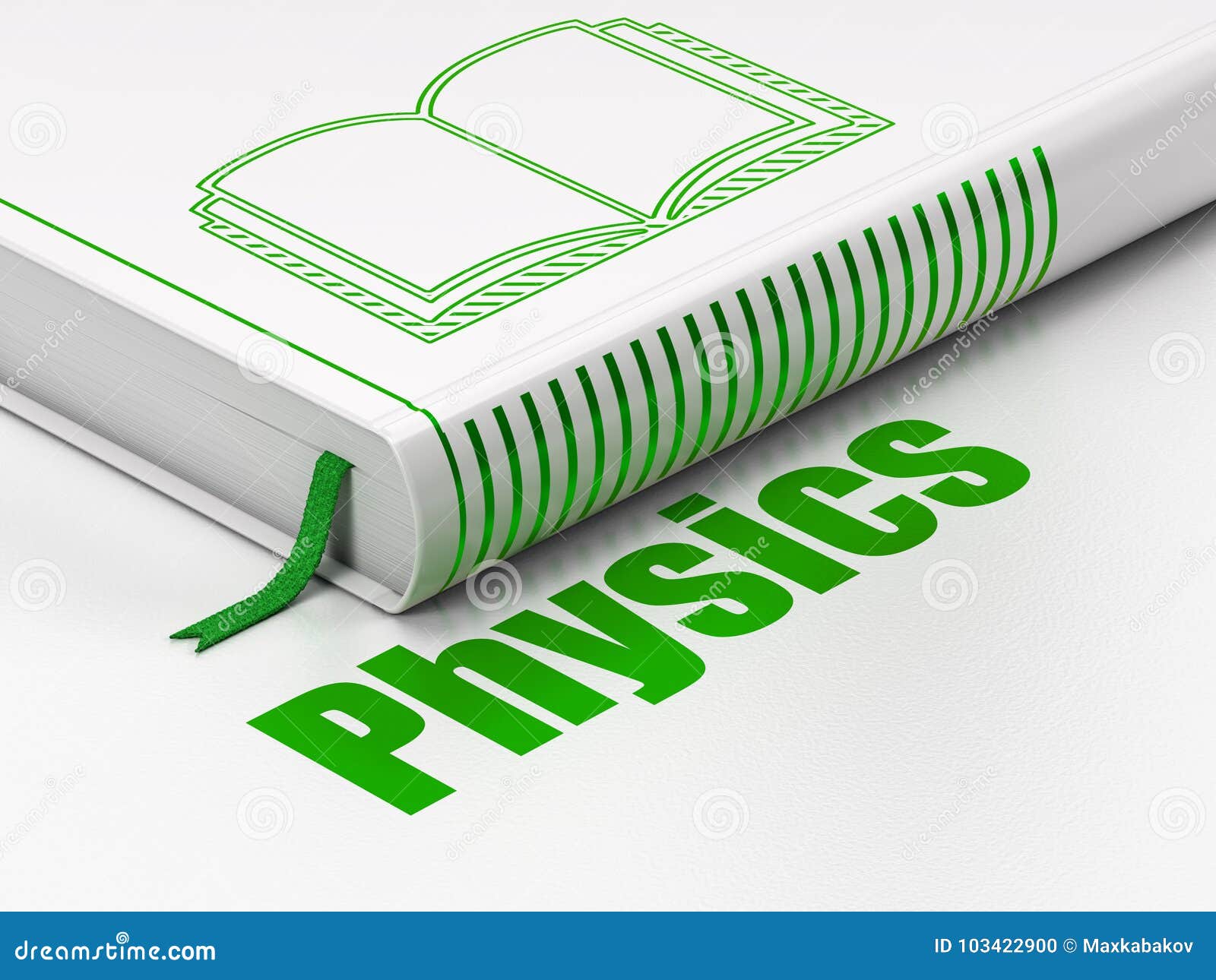 Learning Concept: Book Book, Physics on White Background Stock ...