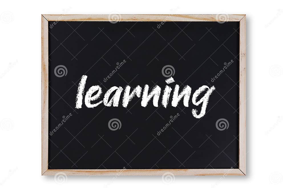Learning Concept Chalk on Chalkboard Stock Photo - Image of school ...