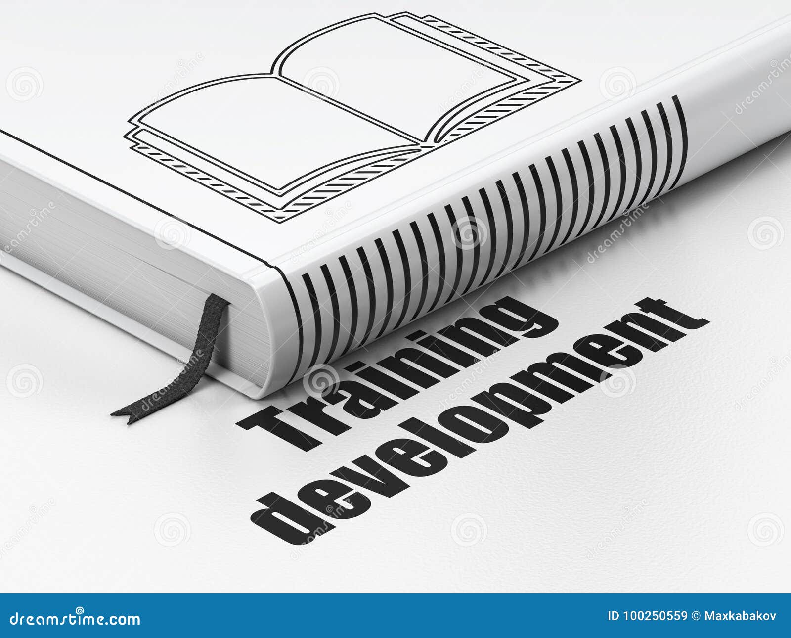 Learning Concept: Book Book, Training Development on White Background ...