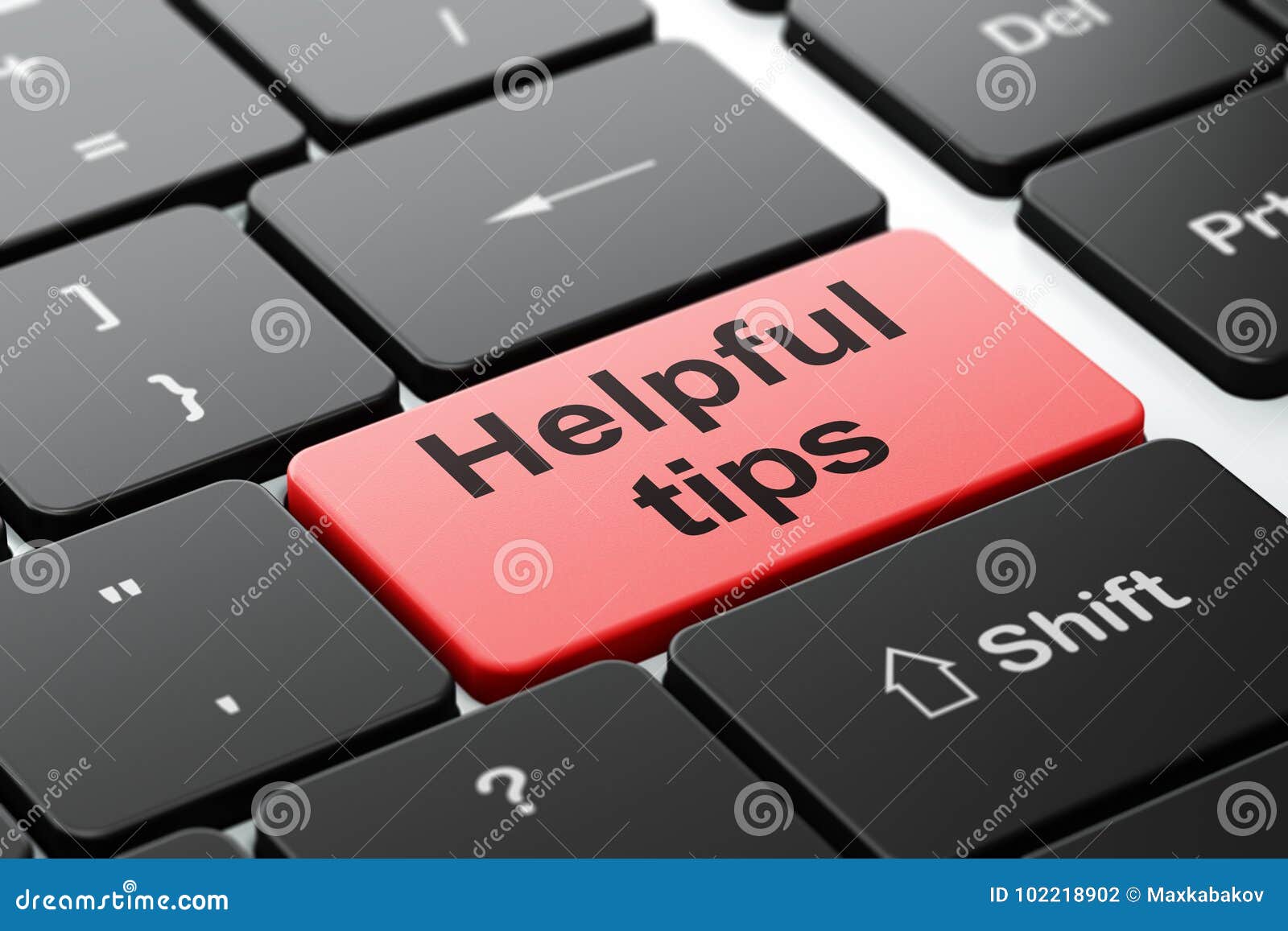 Learning Concept: Helpful Tips on Computer Keyboard Background Stock ...