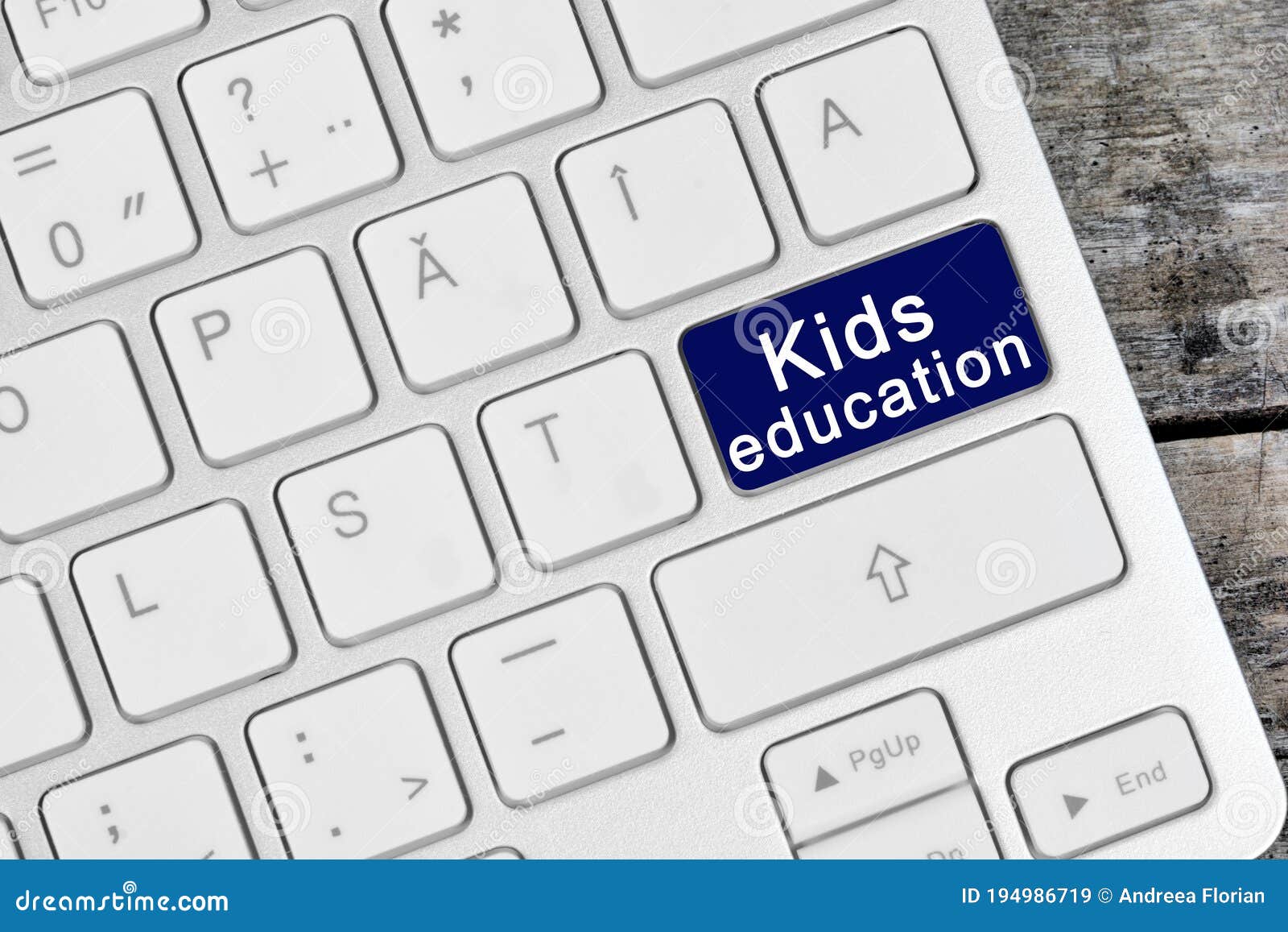 Learning Concept: Computer Keyboard with Word Kids Education Stock ...