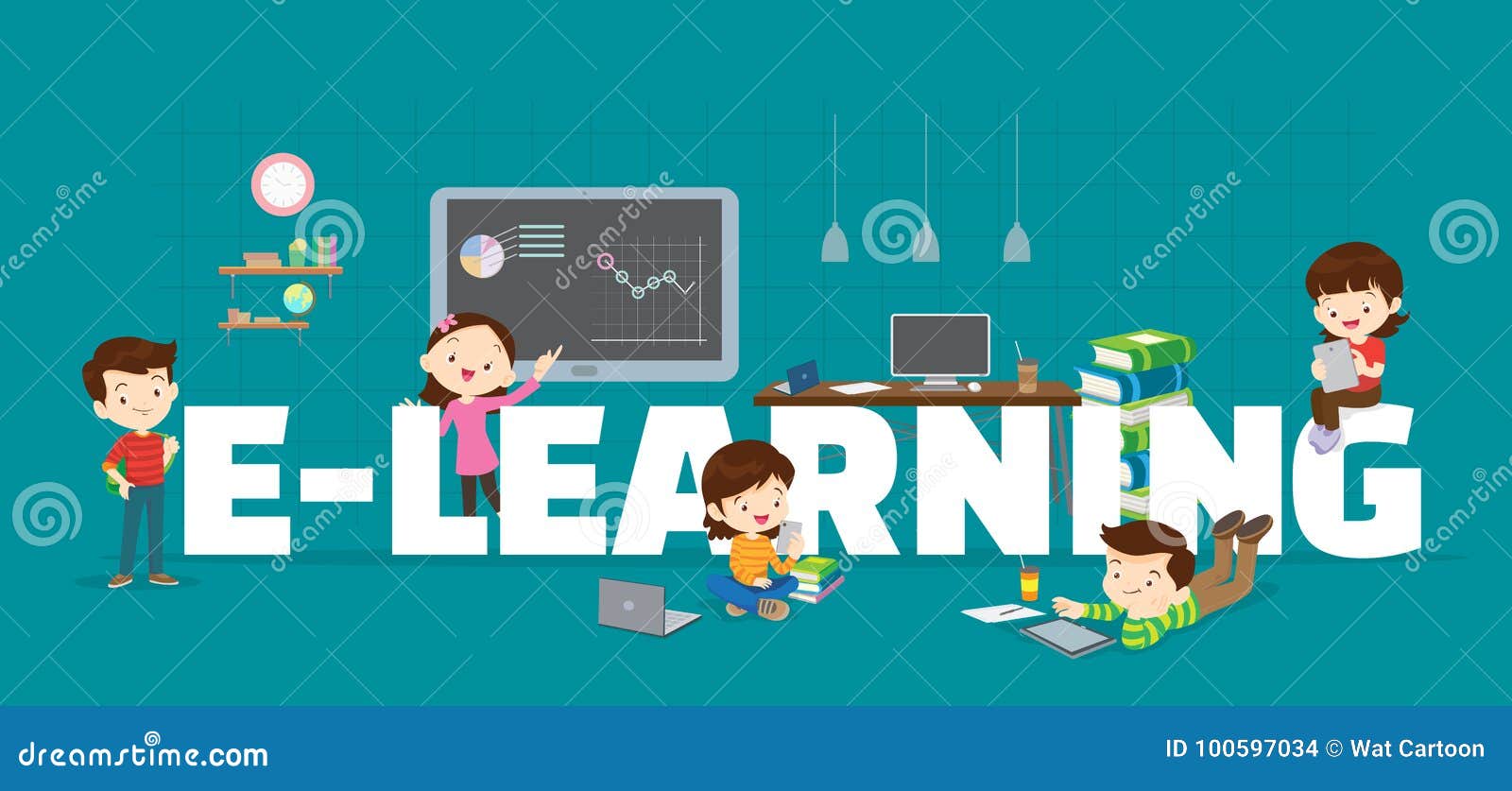 Learning Concept Illustration Stock Vector - Illustration of classmate ...