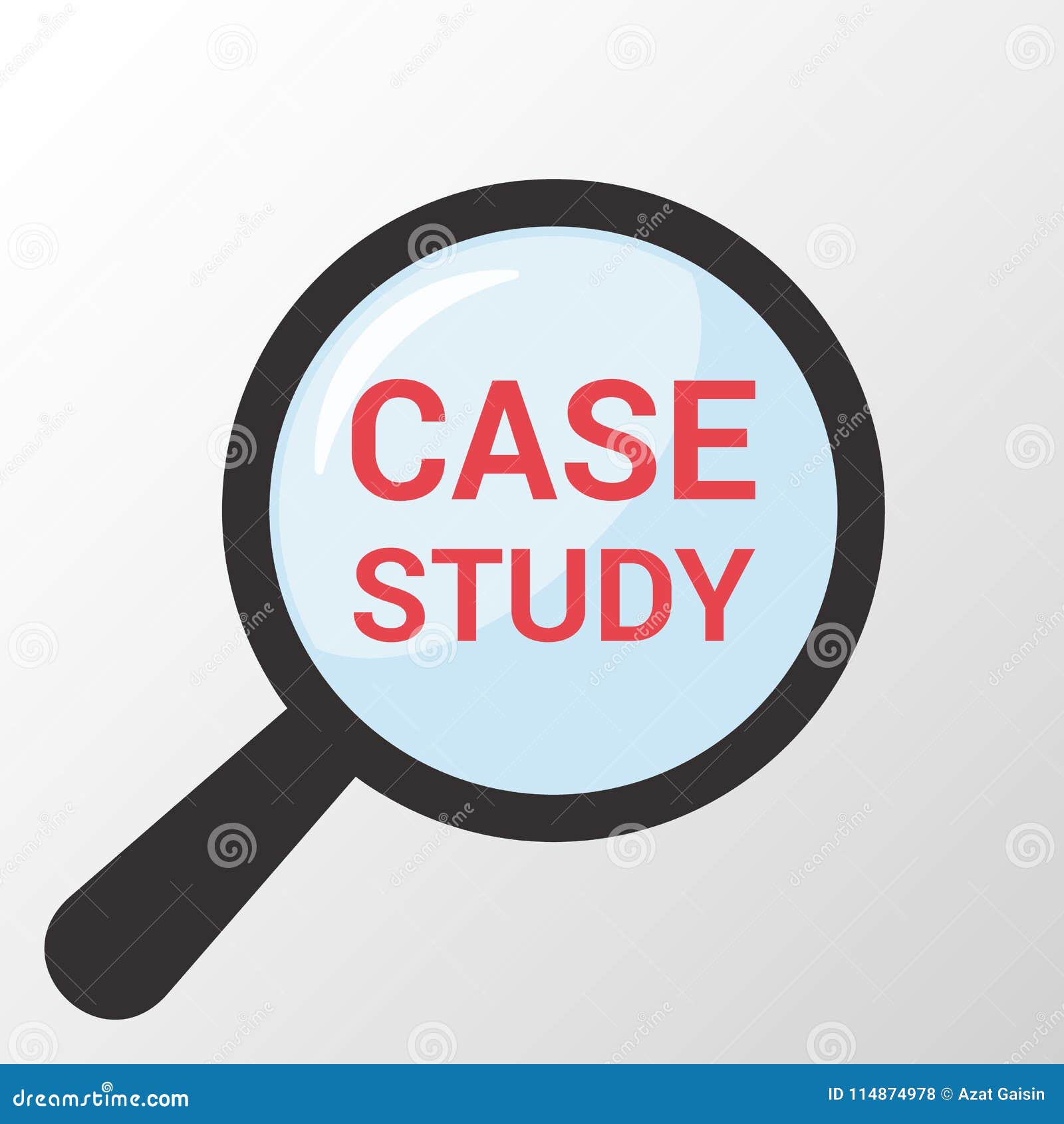 Learning Concept: Magnifying Optical Glass with Words Case Study Stock ...