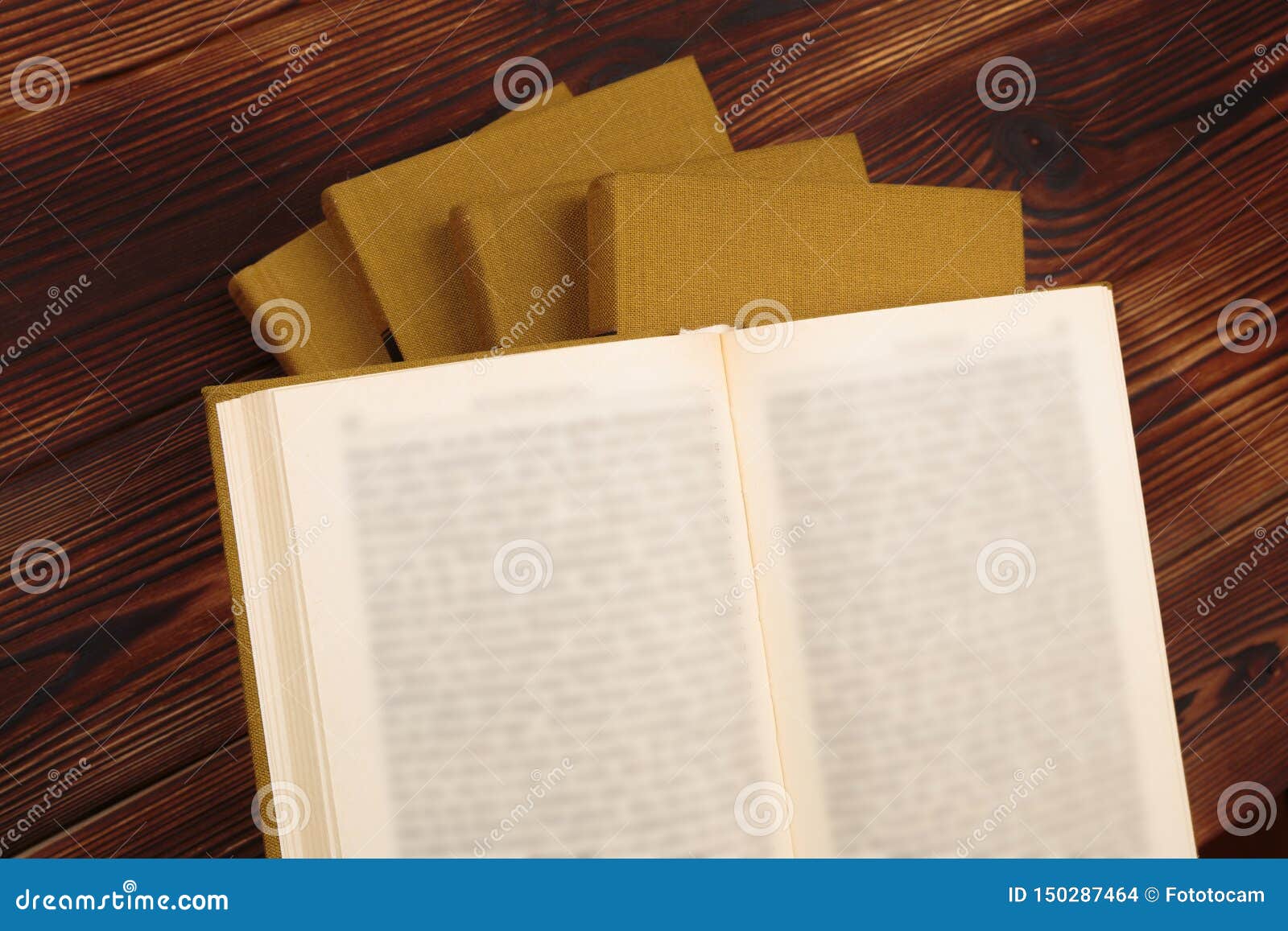 Learning Concept with Opening Book or Textbook in Old Library, Stack ...