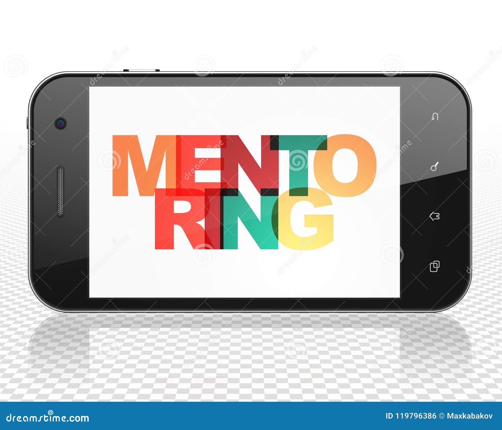 Learning Concept: Smartphone with Mentoring on Display Stock ...