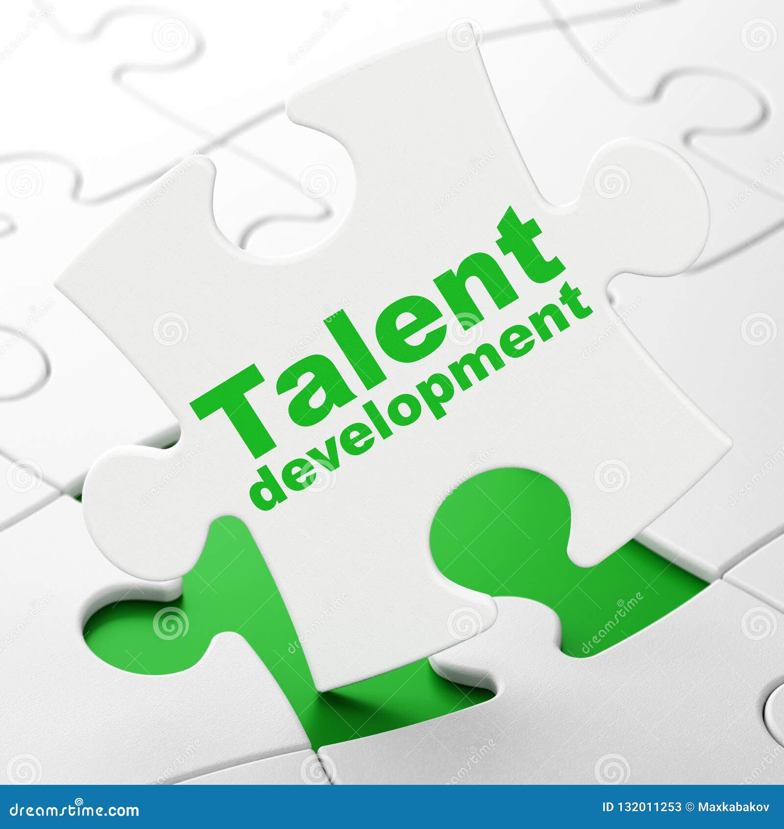 Learning Concept: Talent Development on Puzzle Background Stock ...