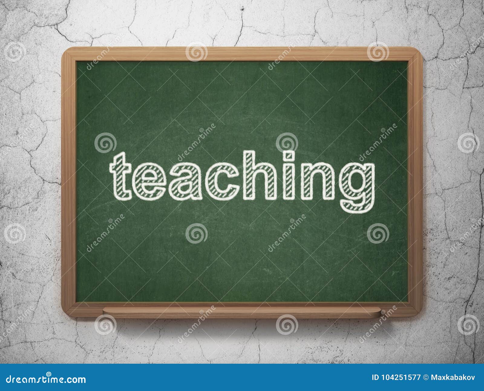 Learning Concept: Teaching on Chalkboard Background Stock Illustration ...