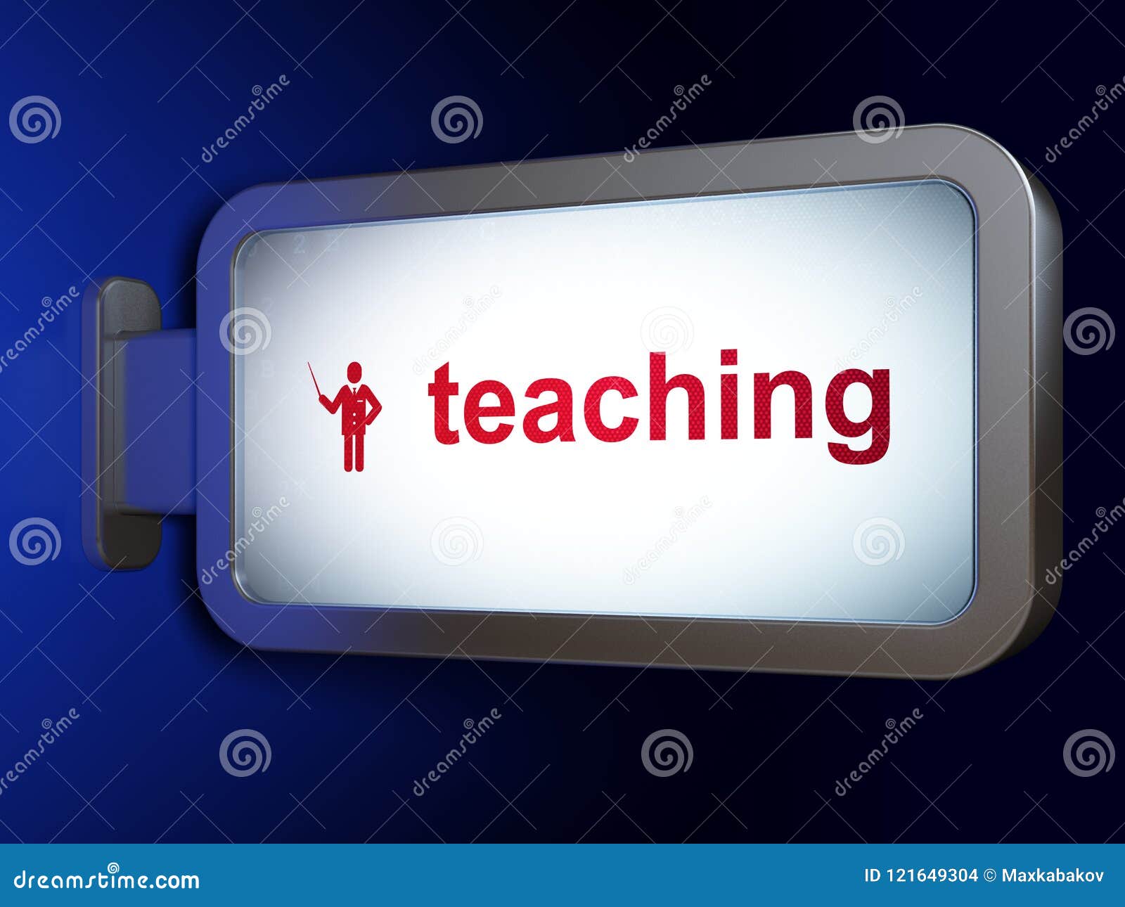 Learning Concept: Teaching and Teacher on Billboard Background Stock ...