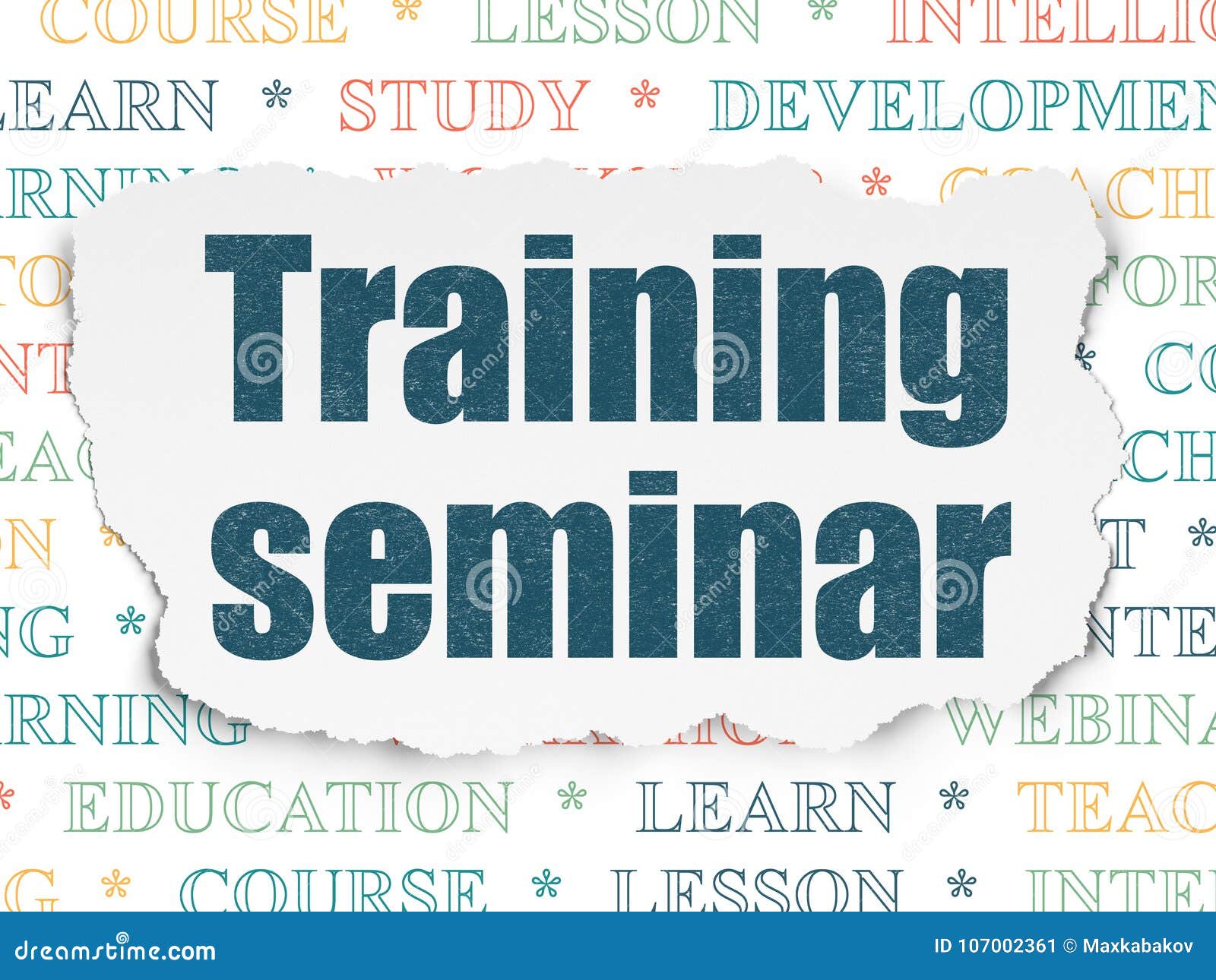 Learning Concept: Training Seminar on Torn Paper Background Stock ...