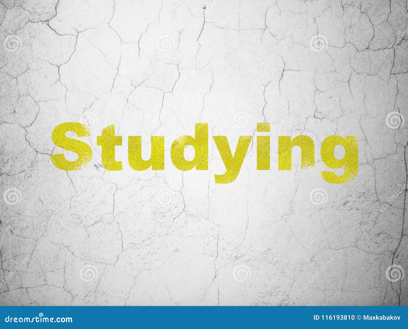 Learning Concept: Studying on Wall Background Stock Illustration ...