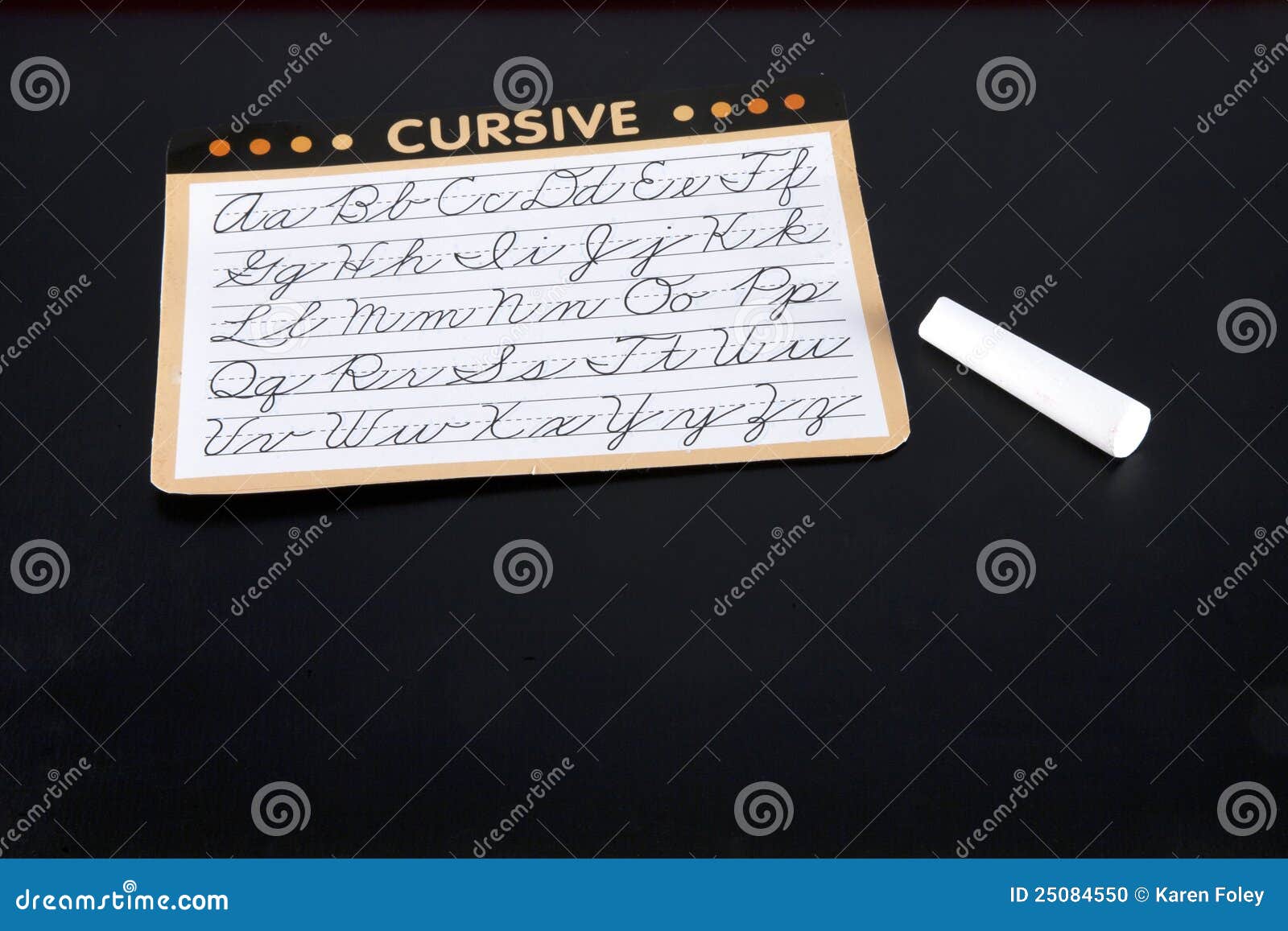 Kid Learning Cursive Handwriting Royalty-Free Stock Photography ...