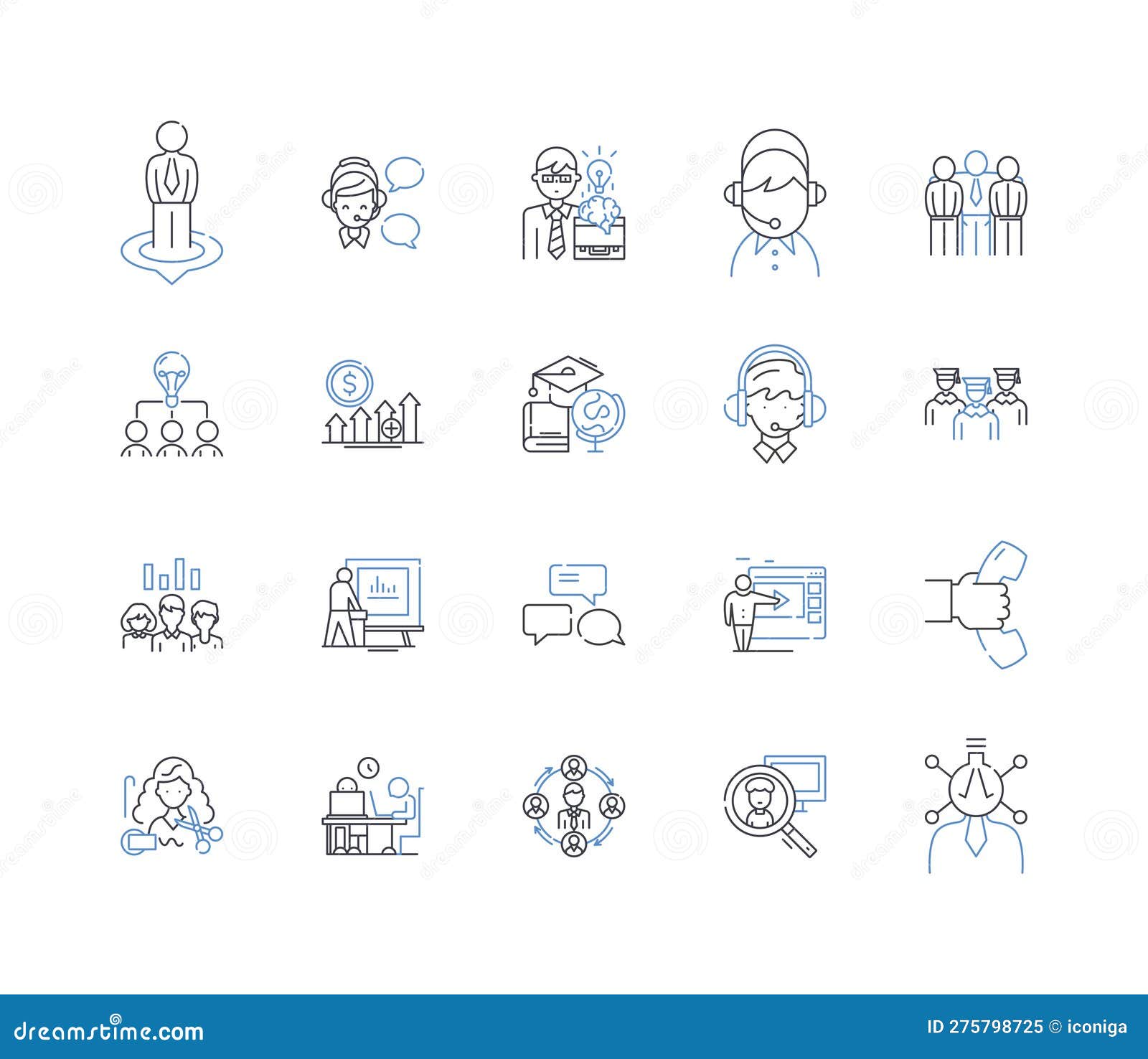Learning Curve Line Icons Collection. Improvement, Progress, Adaptation ...