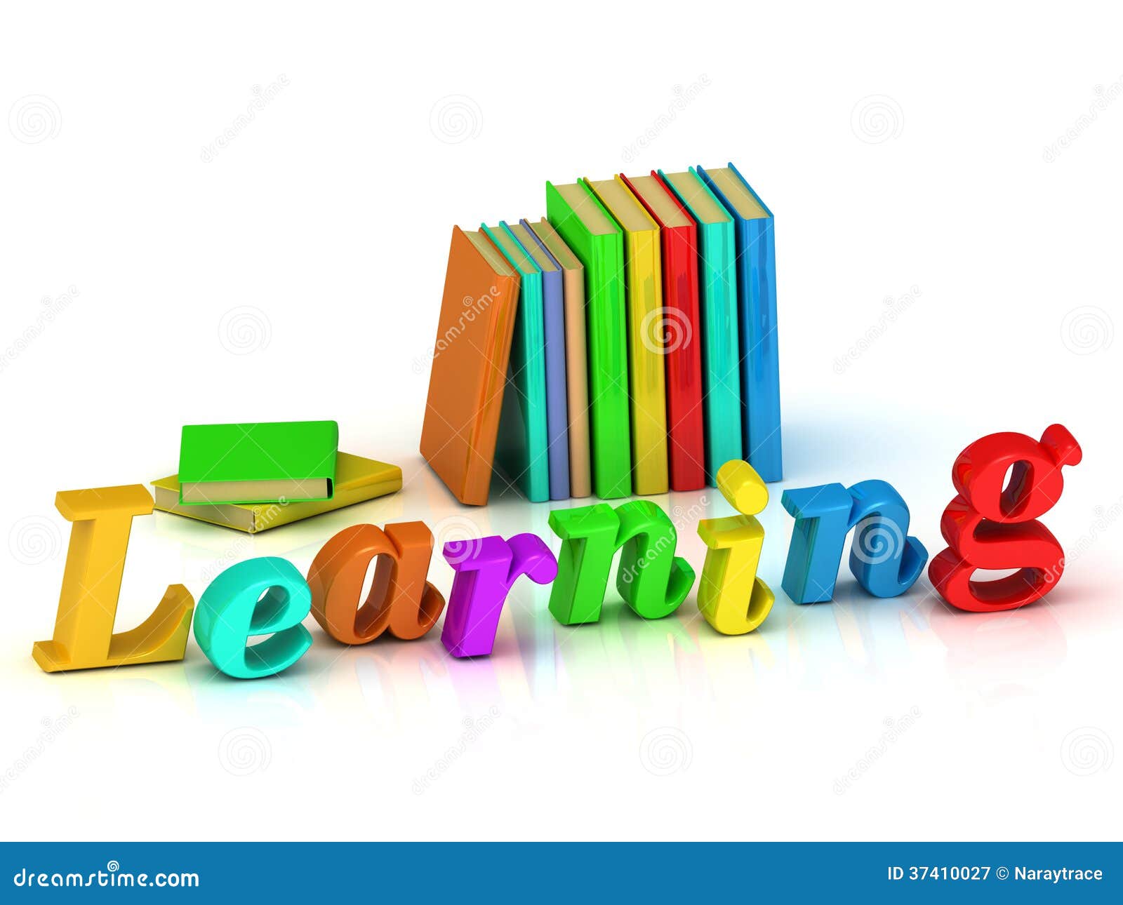 Learning 3d Word Colour Bright Letter Stock Illustration - Illustration ...