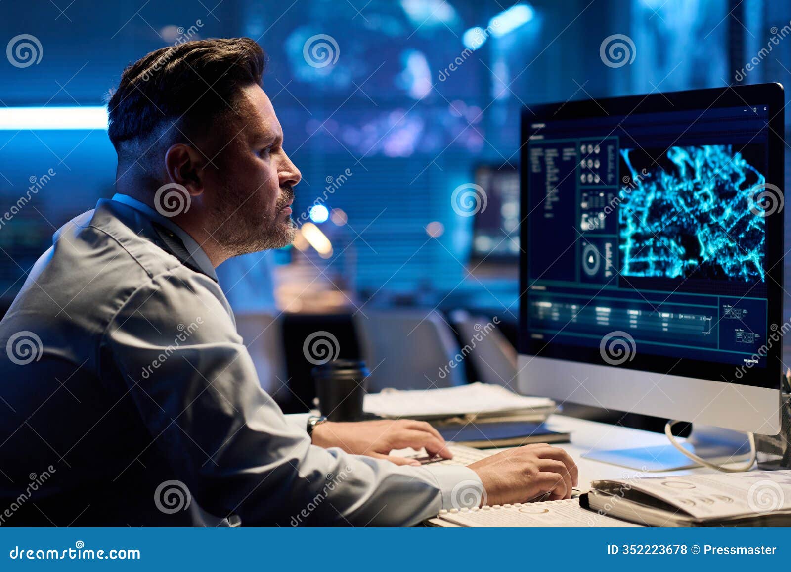 Learning Data and Clicking Mouse Stock Photo - Image of device, data ...