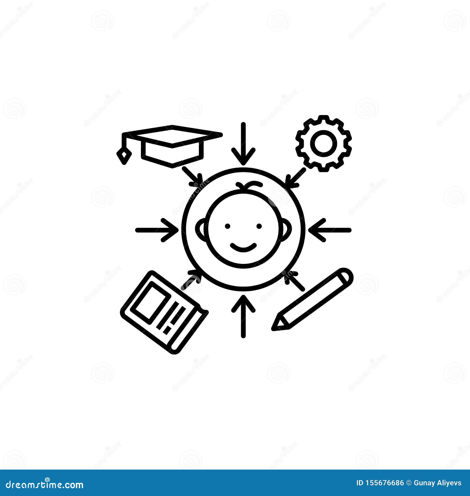 Learning, Day Care Center Icon. Element of Education Line Icon Stock ...
