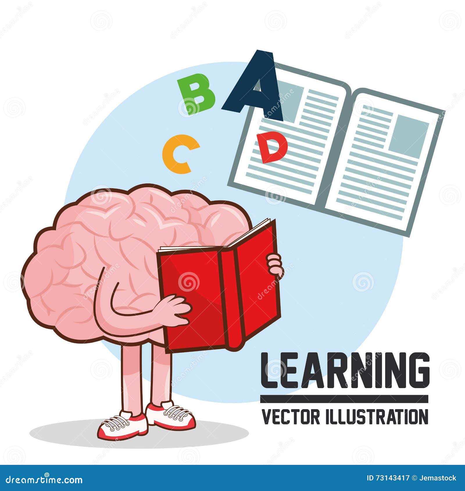 Learning Design. Colorfull Illustration. Book Icon Stock Illustration ...