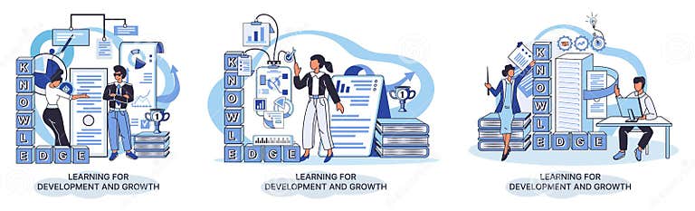 Learning for Development and Growth. Self-learning, Online Emoloyee Education Metaphor, Goal ...