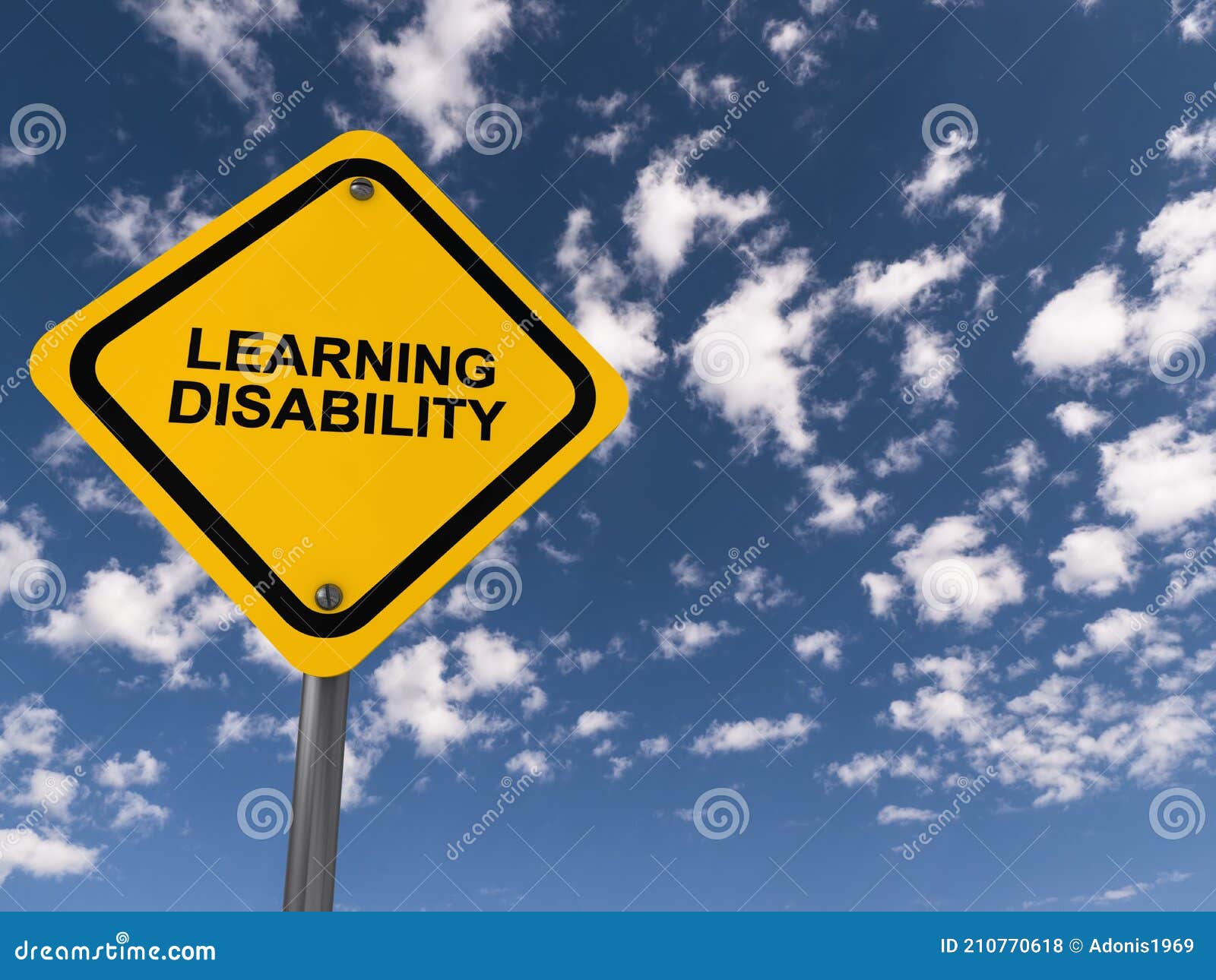 Learning Disability Traffic Sign Stock Photo - Image of childhood ...