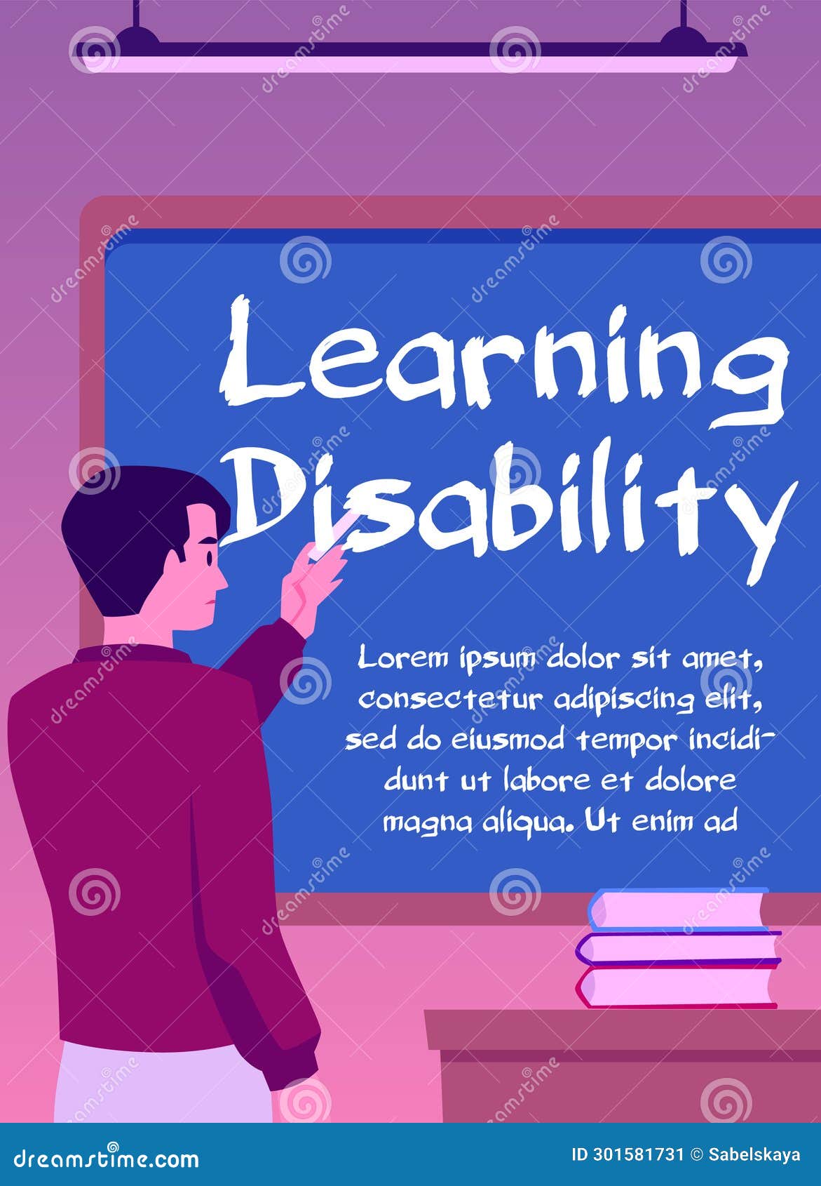 Learning Disability and Understanding Problems Banner Flat Vector ...