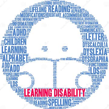 Learning Disability Word Cloud Stock Vector - Illustration of children ...