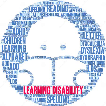 Learning Disability Word Cloud Stock Vector - Illustration of children ...