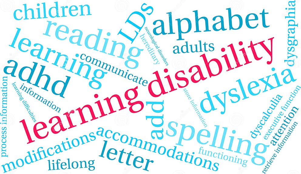 Learning Disability Word Cloud Stock Vector - Illustration of ...