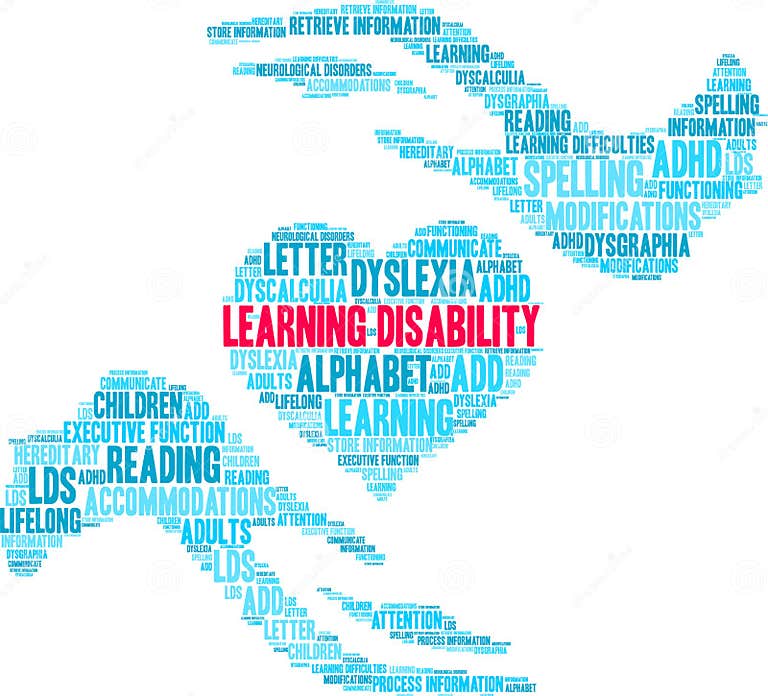 Learning Disability Word Cloud Stock Vector - Illustration of alphabet ...