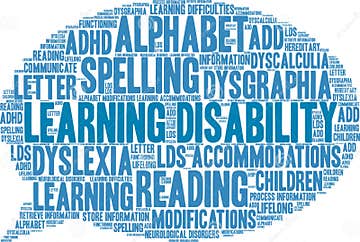 Learning Disability Word Cloud Stock Illustration - Illustration of ...
