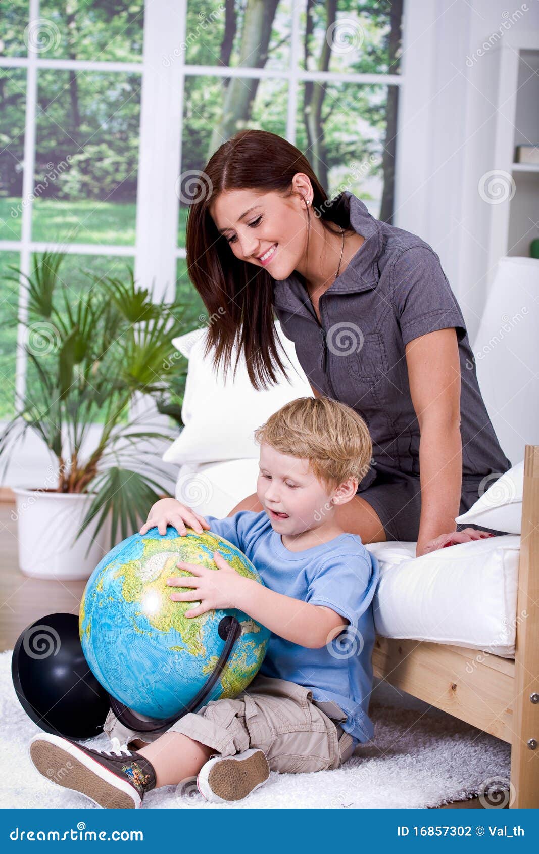 Learning about Earth stock photo. Image of earth, female - 16857302