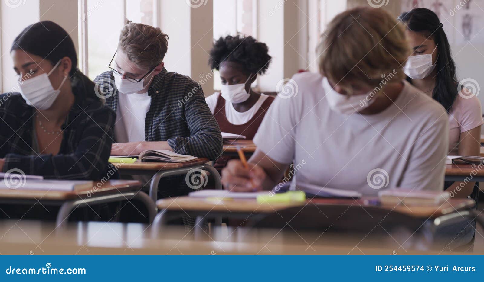 Learning, Education and Student during Covid Writing Test, Doing Work ...