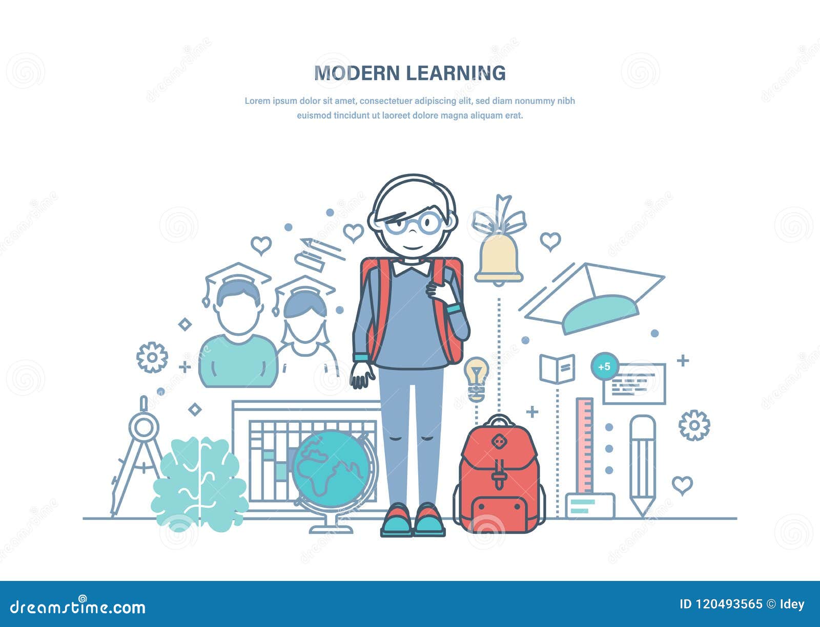 Modern Learning, System of Education, Training and Get Knowledge. Stock ...