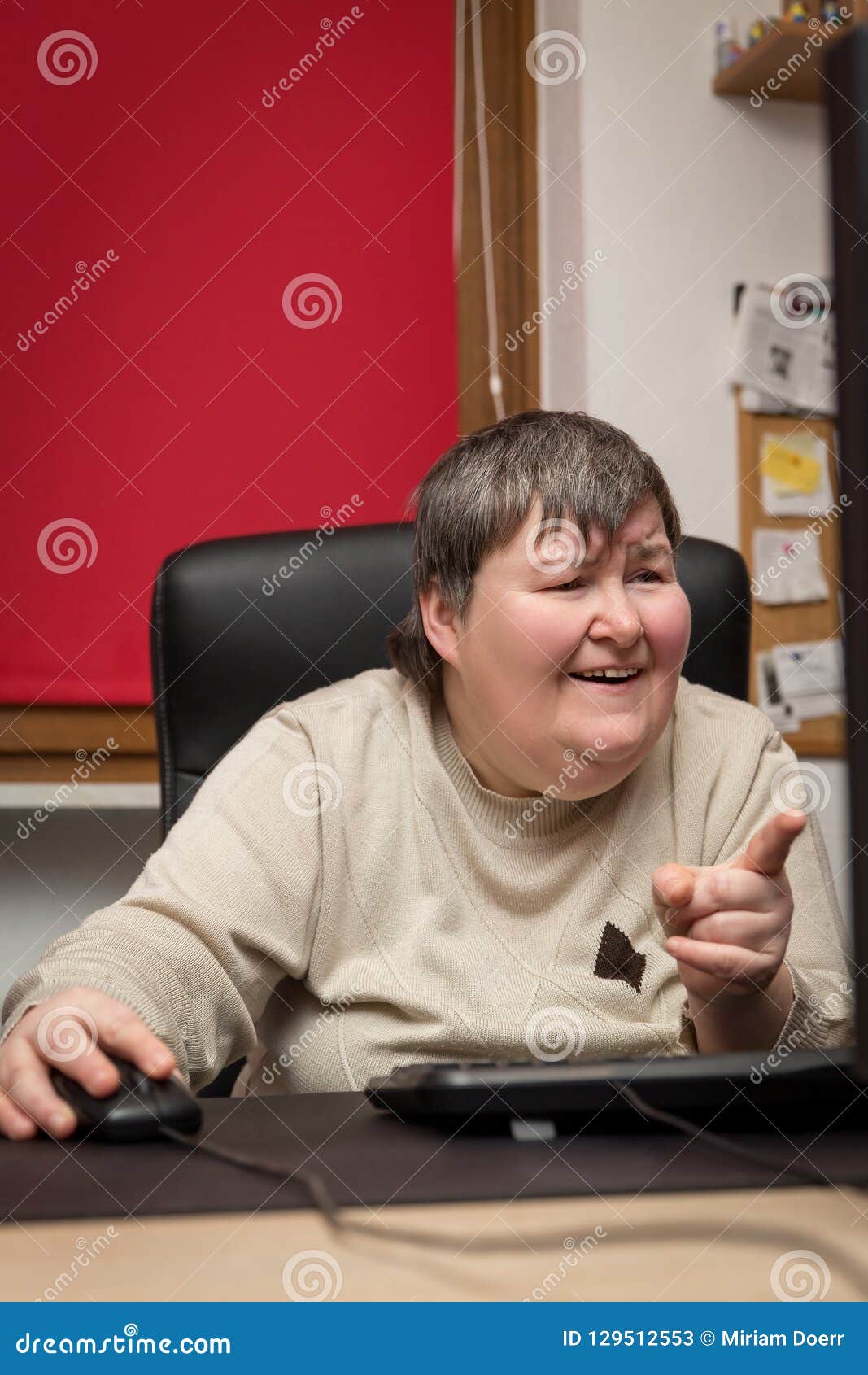 Learning, Education and Training for a Mentally Disabled Woman, Stock ...