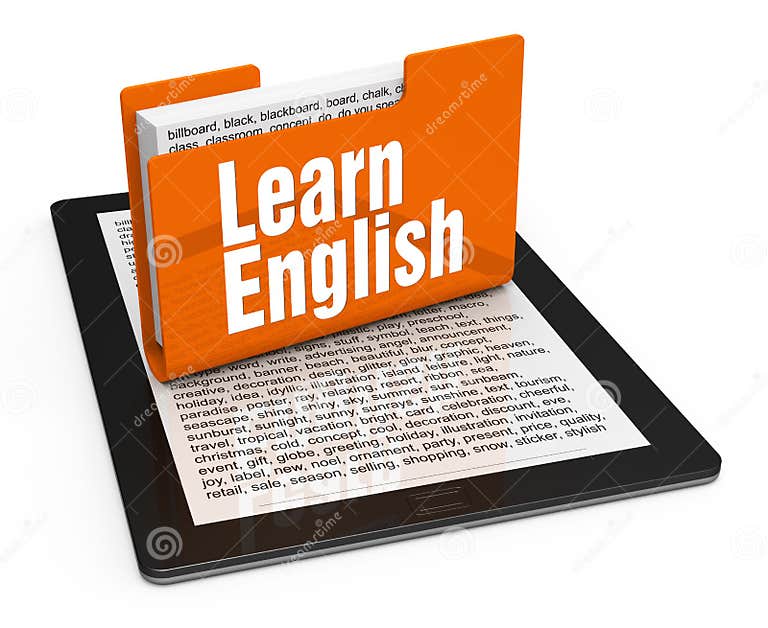 Learning english stock illustration. Illustration of education - 30592089