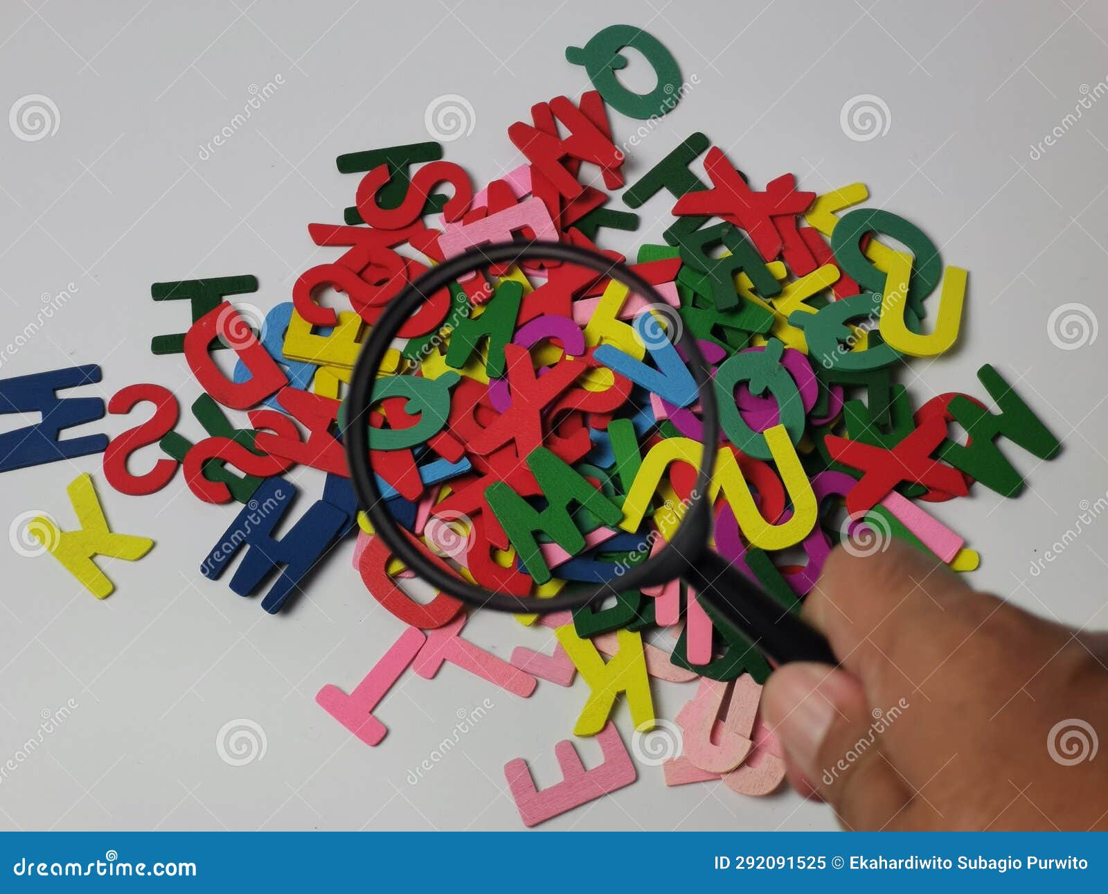 Learning English, Searching for Word, and Information Concept. Stock ...