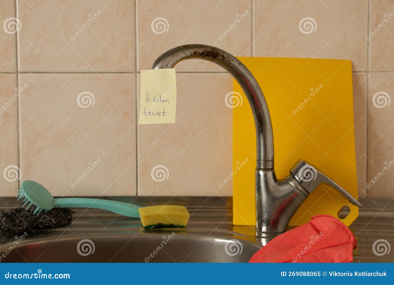 Learning English Using Cards Hung in the Kitchen and on the Tap at the ...