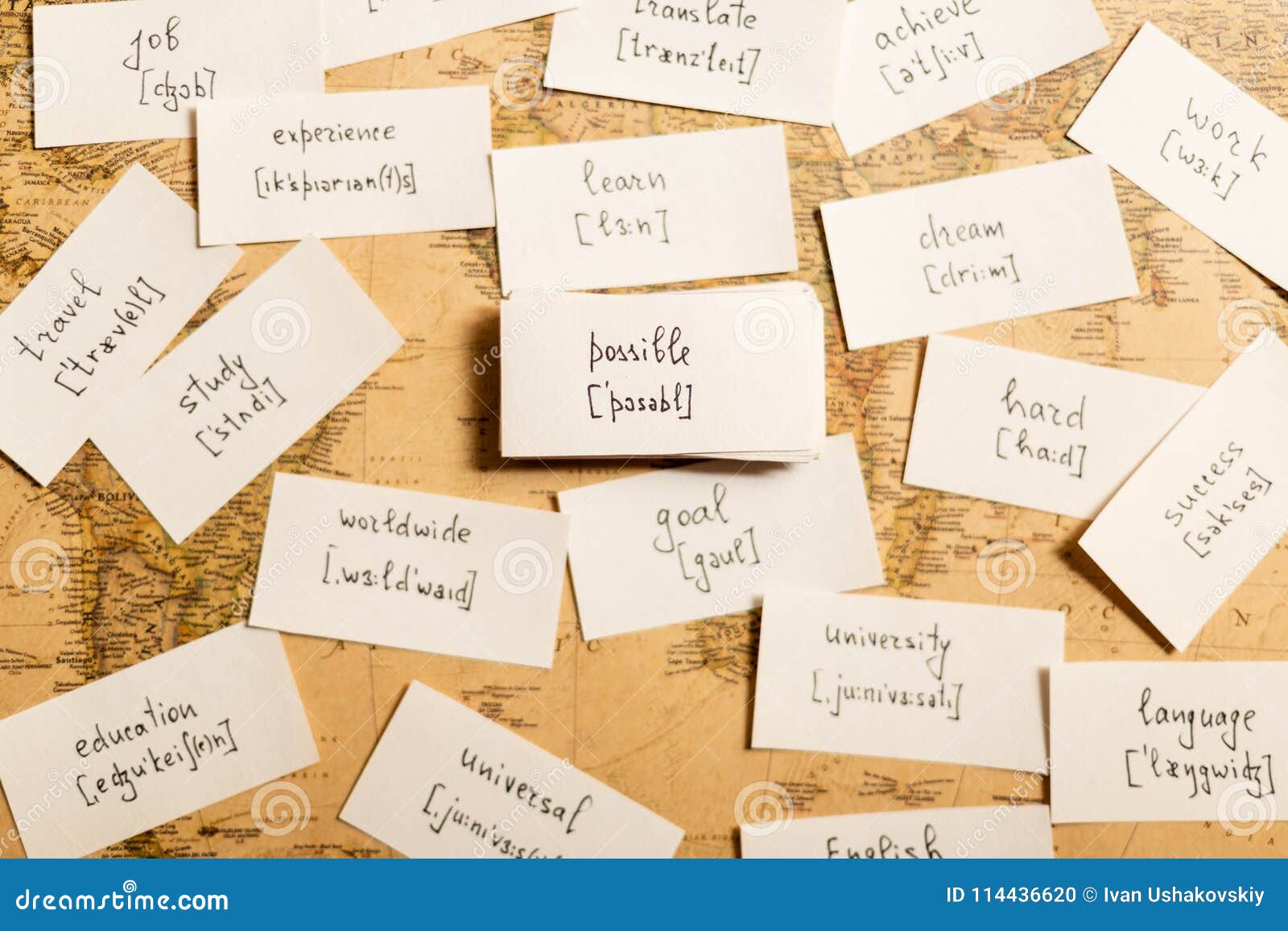 Learning English Words. Possible Stock Photo - Image of achievement ...