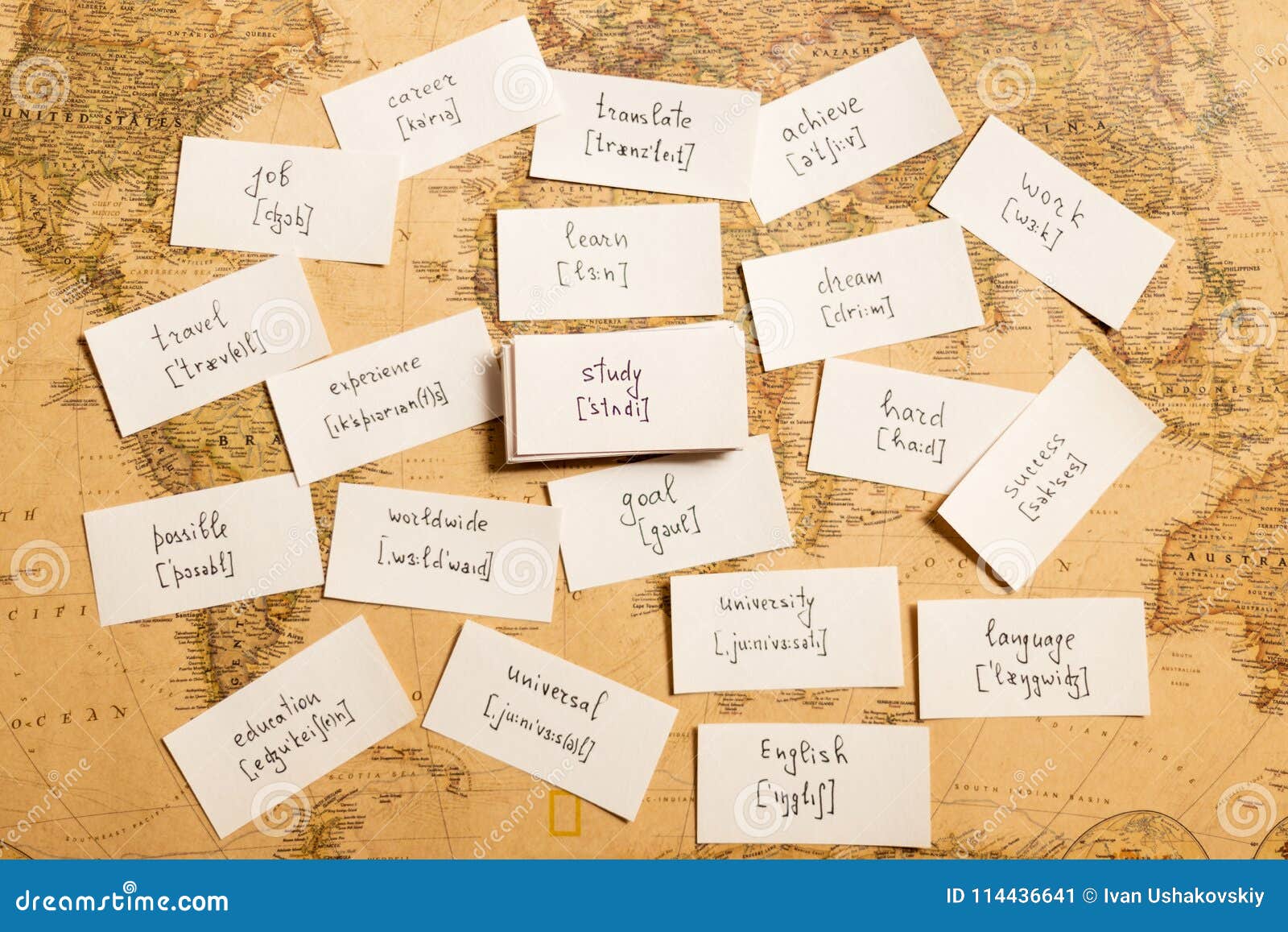 Learning English Words. Study Stock Image - Image of memory, exercise ...