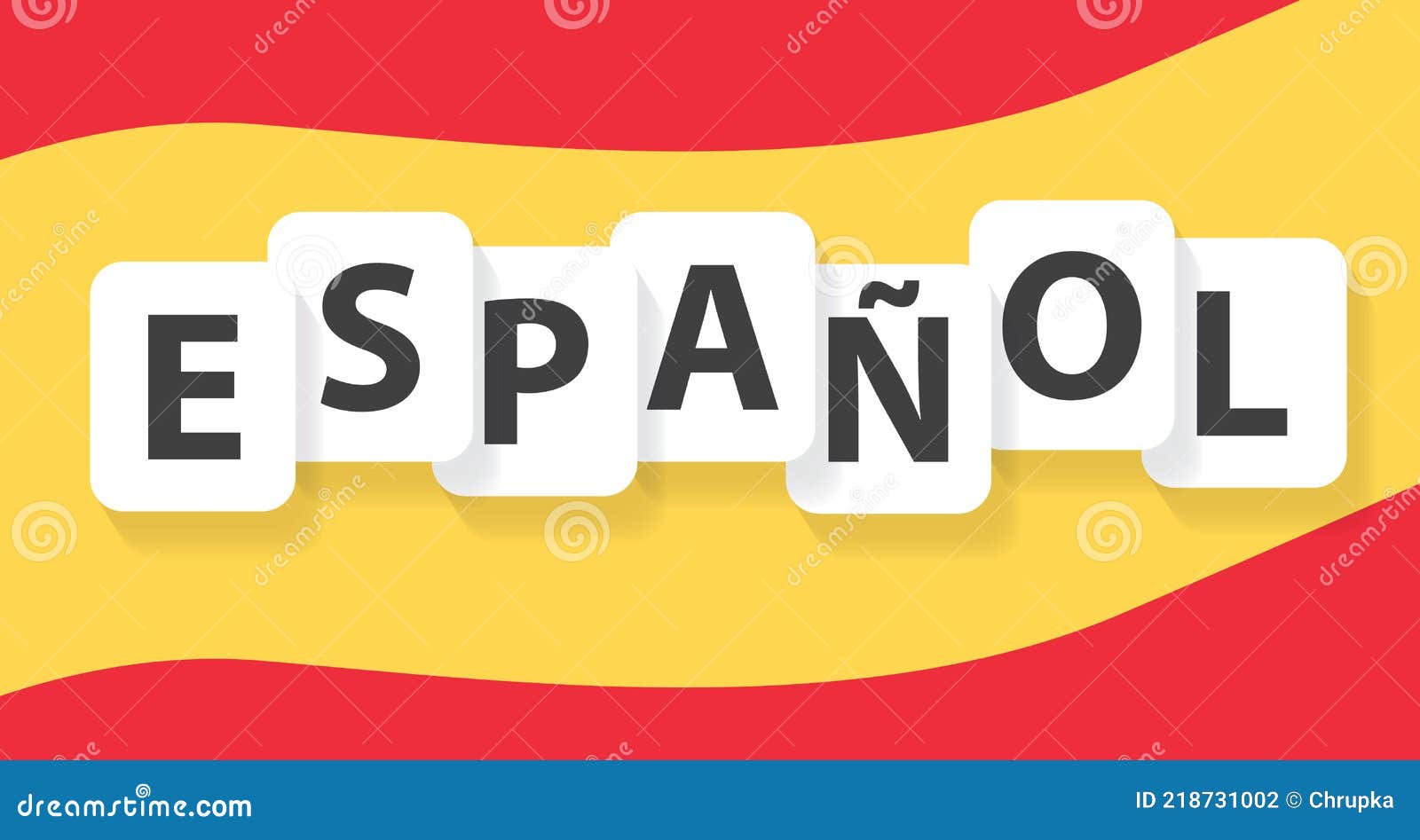 Learning Espanol Spanish Language Concept Stock Vector - Illustration ...