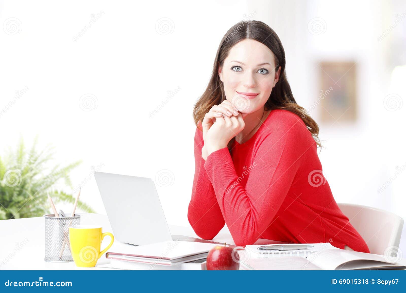 Learning every day stock photo. Image of portrait, online - 69015318