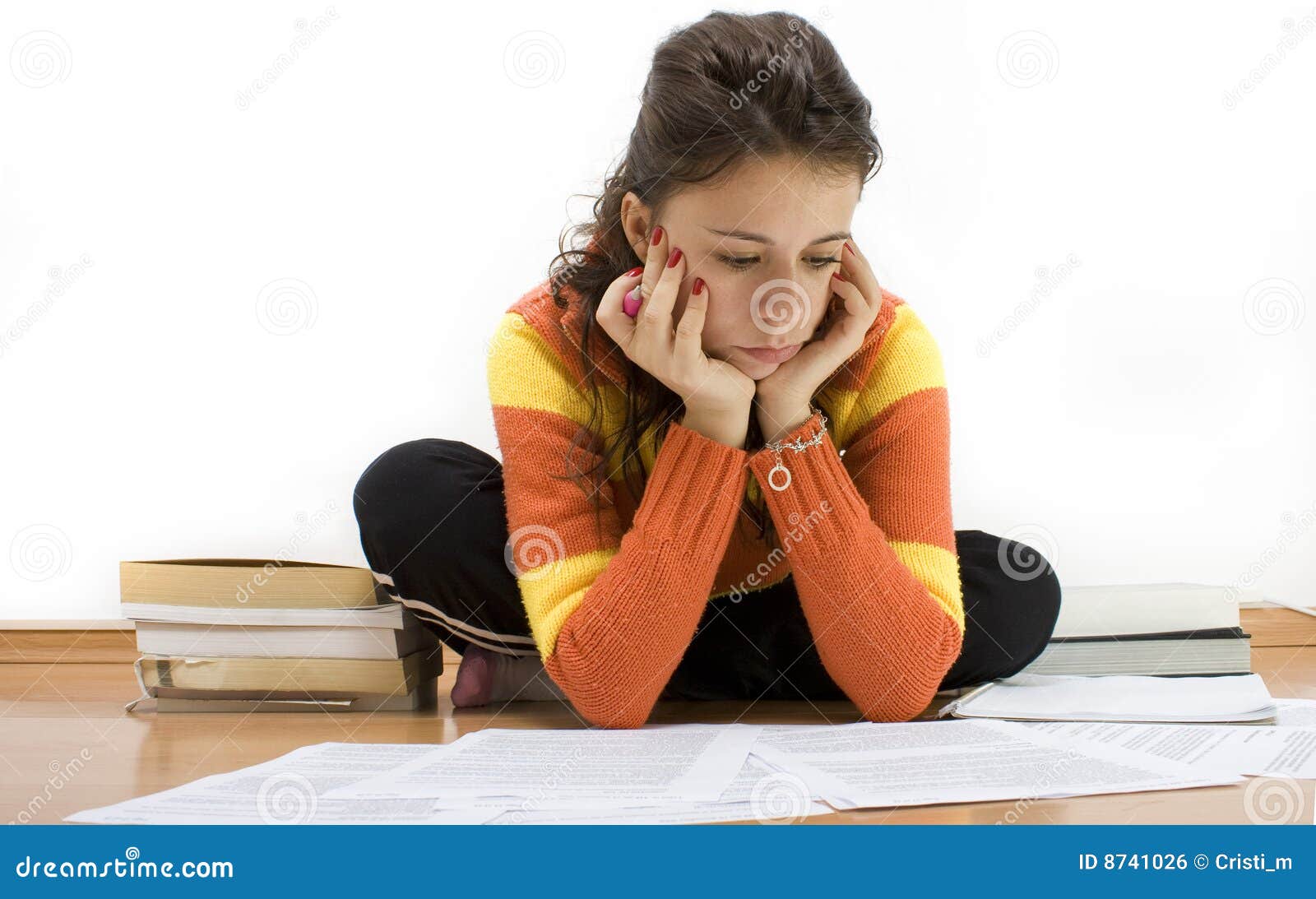 Learning for an exam stock photo. Image of college, sheet - 8741026
