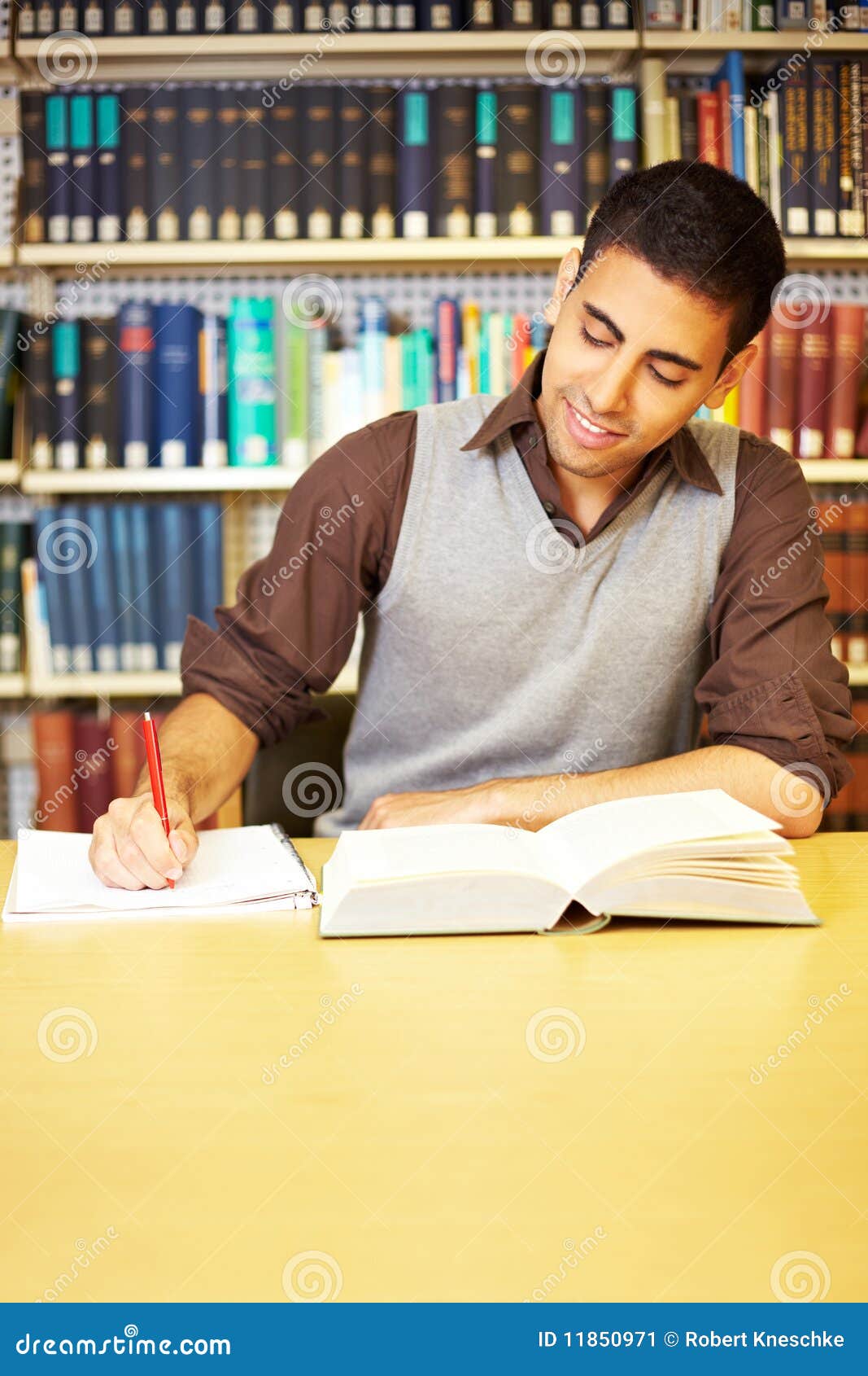 Learning for exams stock image. Image of library, pupil - 11850971
