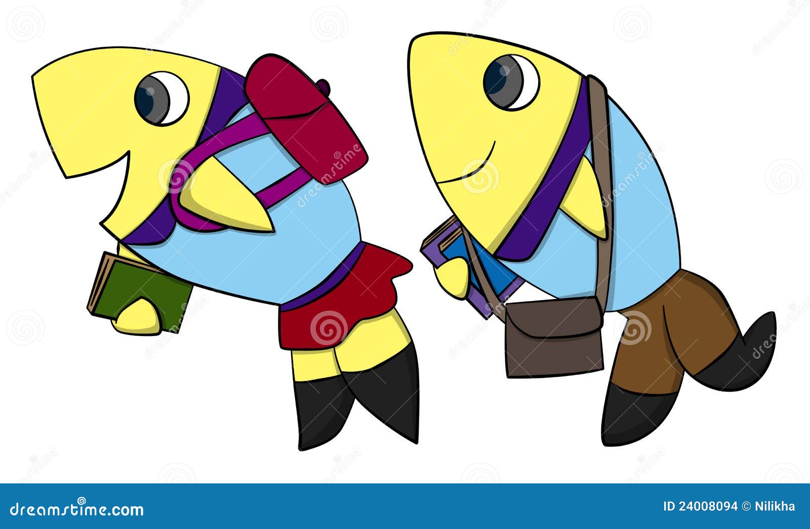 Learning fish stock illustration. Illustration of humor - 24008094