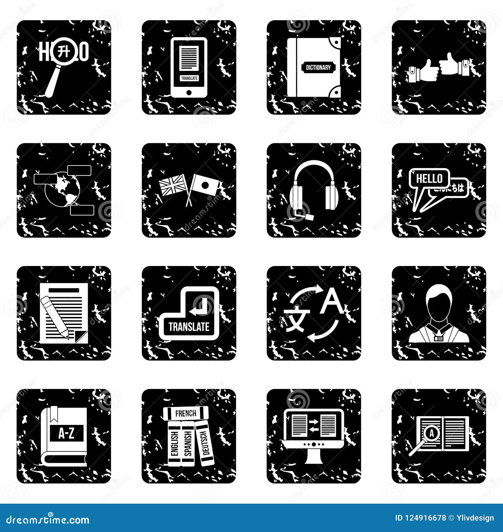 Learning Foreign Languages Icons Set, Simple Style Stock Illustration ... Learning Foreign Languages Icons Set, Simple Style Stock Illustration ...