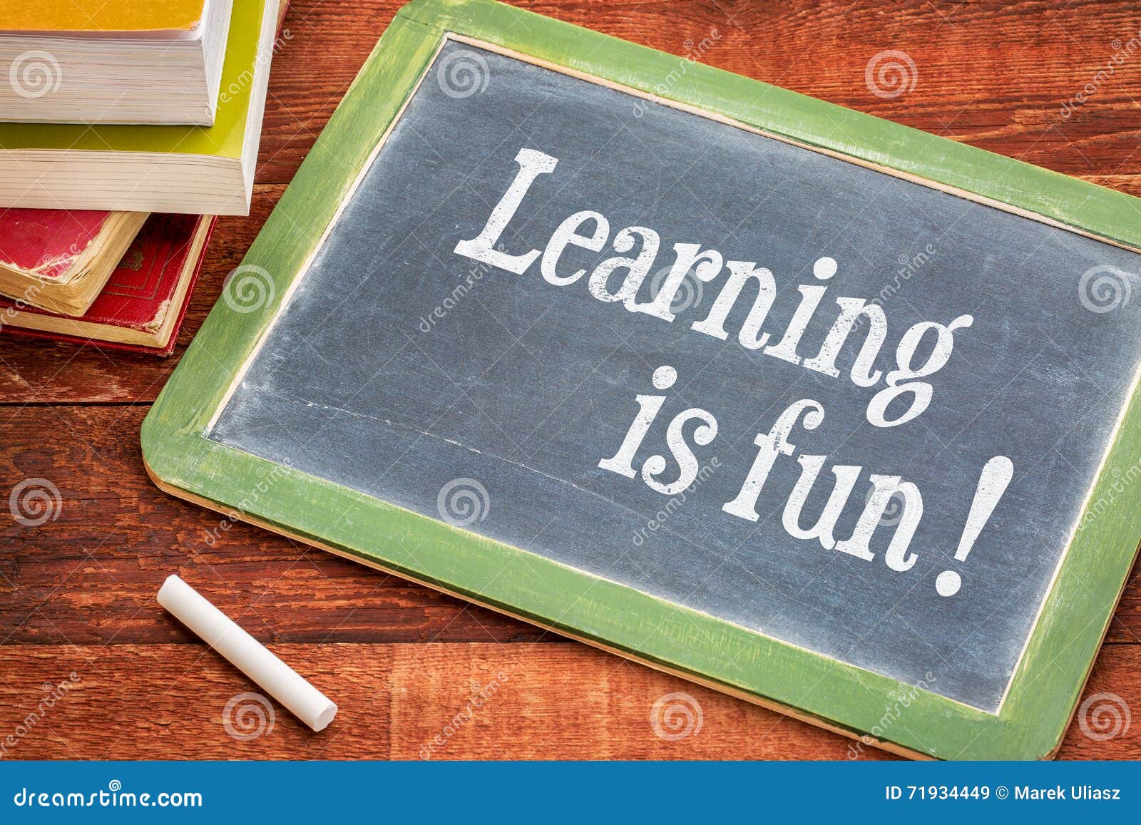 Learning is Fun - Blackboard Stock Image - Image of chalk, sign: 71934449