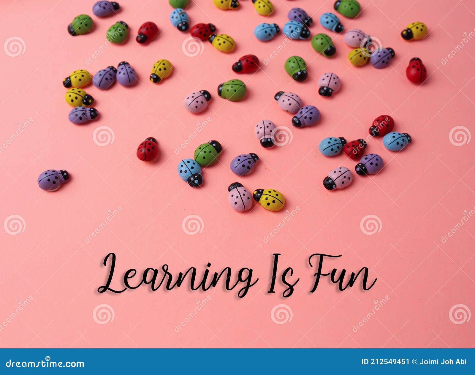 Learning is Fun Text Written on a Pink Background Stock Image - Image ...