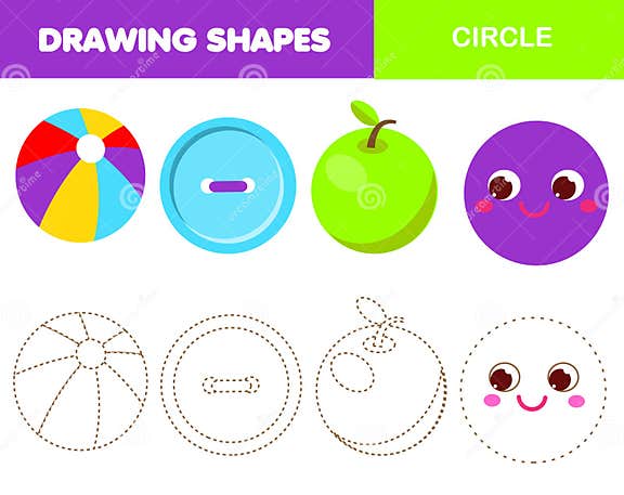 Learning Geometric Shapes for Kids. Circle. Handwriting Practice ...