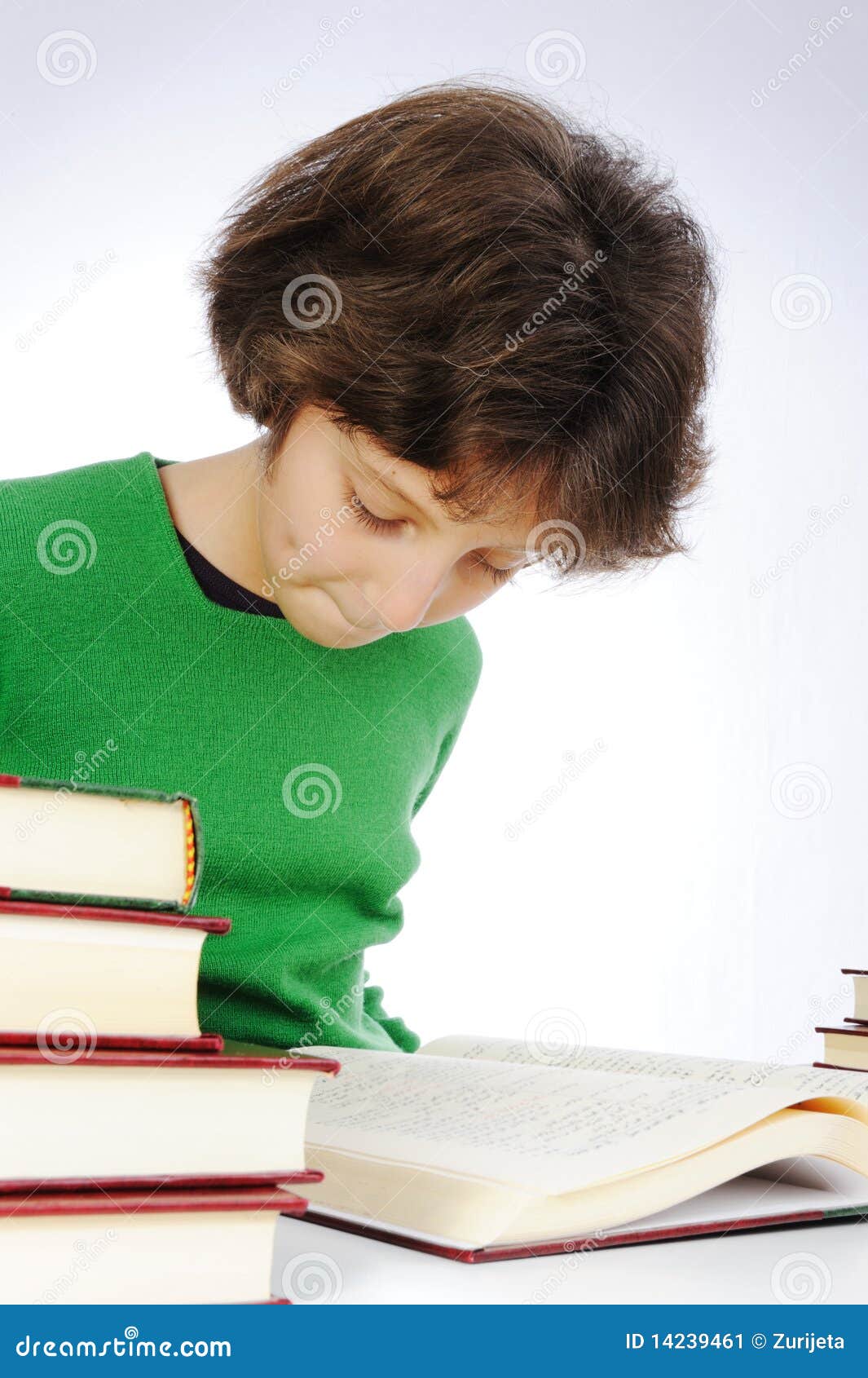 Learning, girl with books stock image. Image of dressed - 14239461