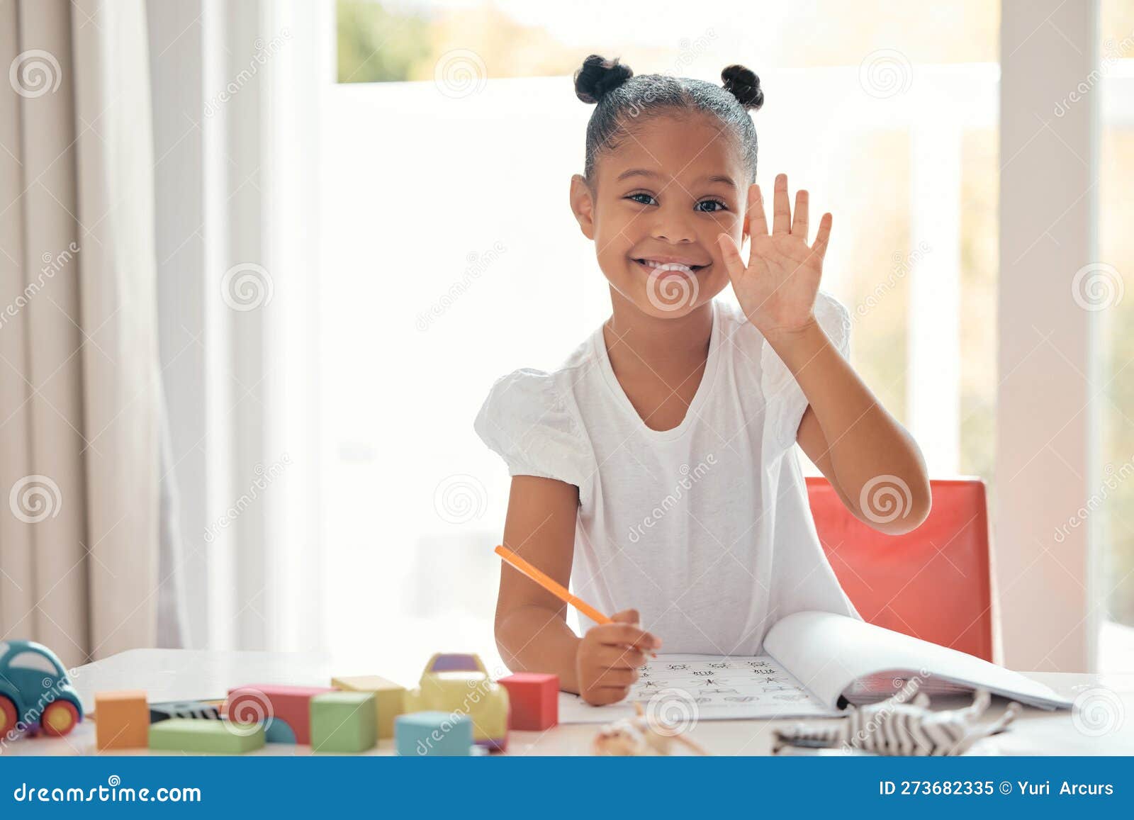 Learning Girl, Greeting or Homeschool Education in Distance Course ...