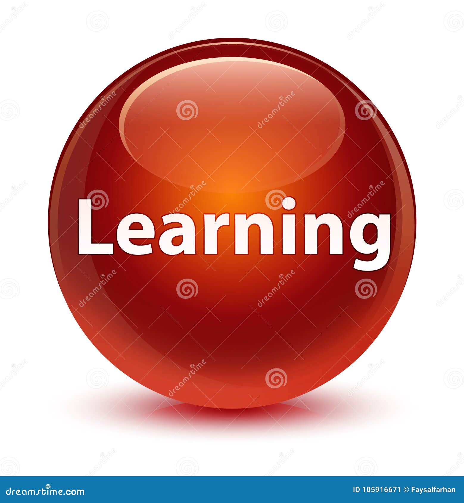 Learning Glassy Brown Round Button Stock Illustration - Illustration of ...